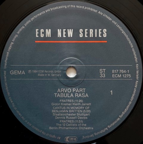 Music Reissues Weekly: Arvo Pärt - Tabula Rasa | The Arts Desk